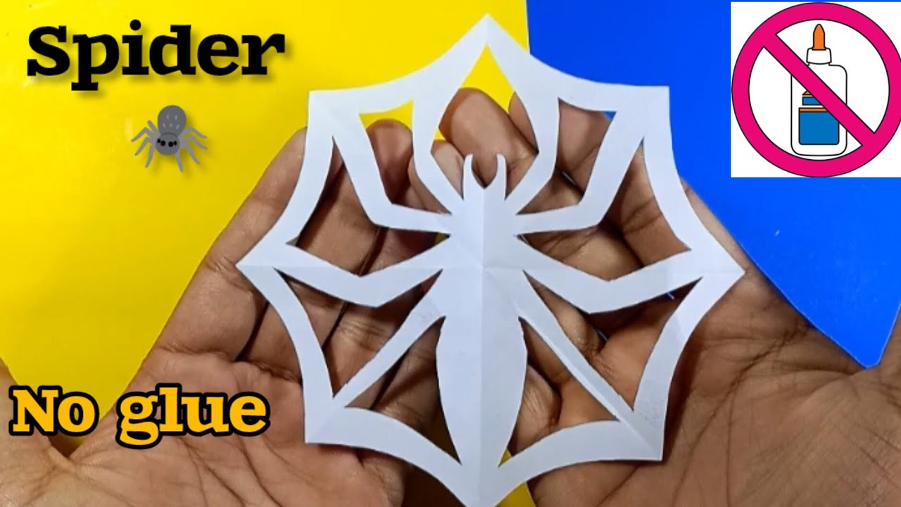 How to make easy Origami Spider - Step by Step / paper spider web ...