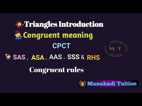 class 9 |Chapter 7|Triangles|Congruent triangles|CPCT|SAS|ASA|AAS|SSS ...