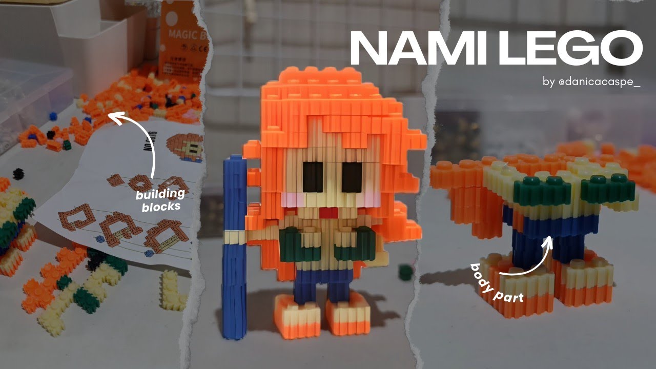 DIY One Piece Nami Mini Figure Using LEGO Building Blocks - YouTube
