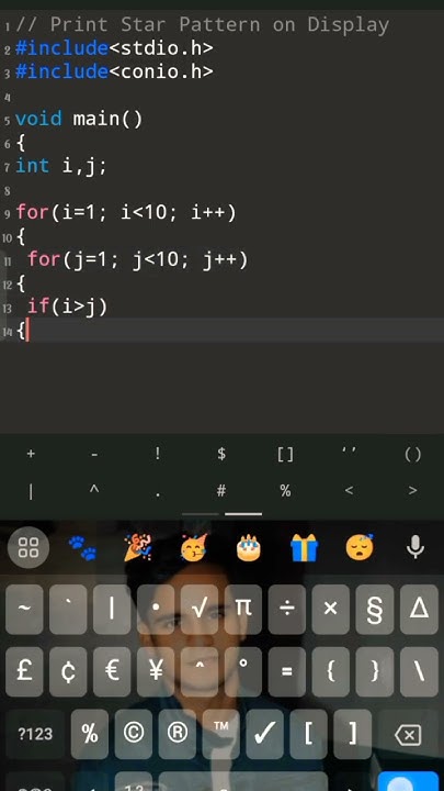 Star ⭐ Pattern Print using by C language #programming #viral #india #code #shortvideo #shorts ...