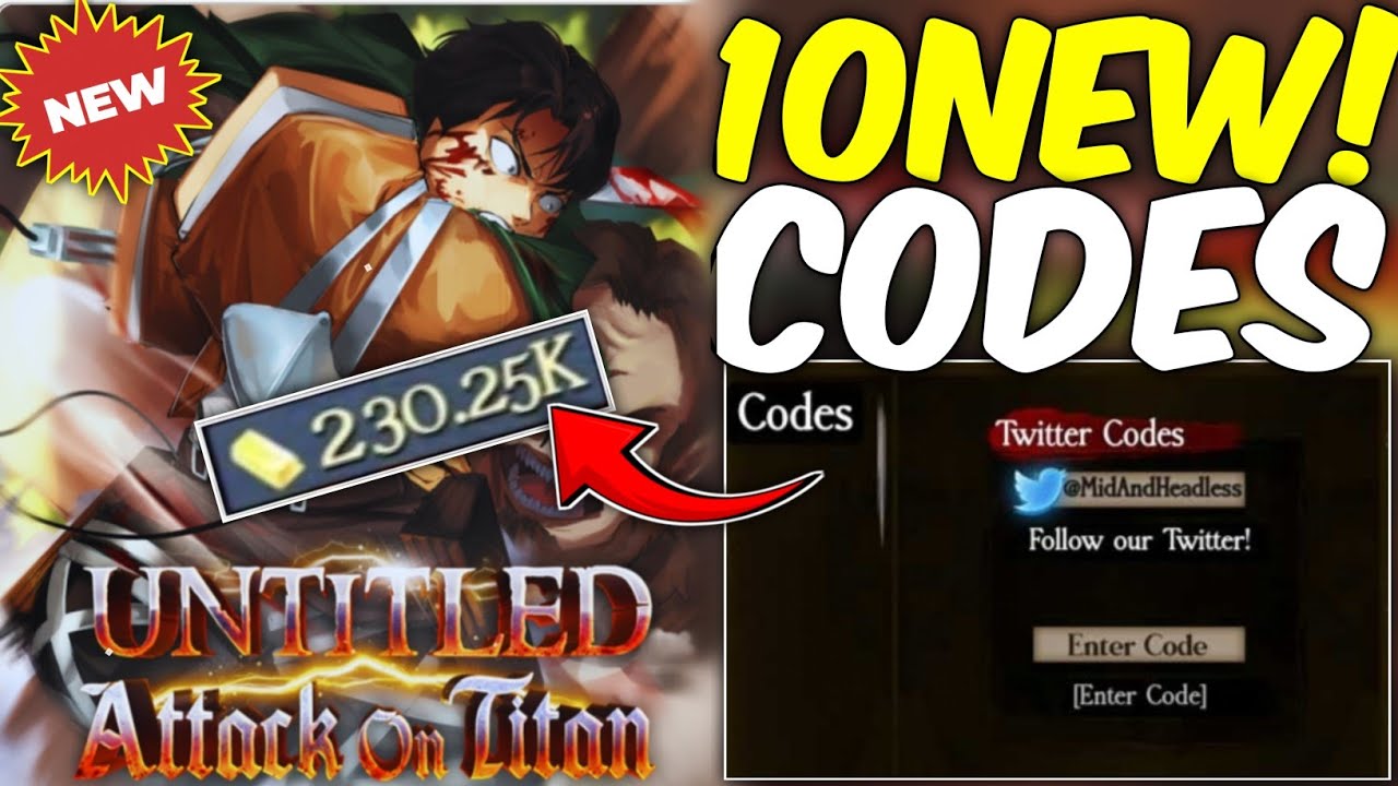 ⚠️ NEW!! 💫 CODES ⚠️ UNTITLED ATTACK ON TITAN CODES 2024 DECEMBER 2024 ...