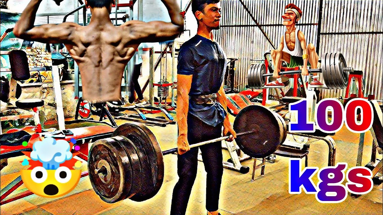 GYM Back 100kg day💪// My first vlog video // Deadlift for 100kg\\ #gym ...