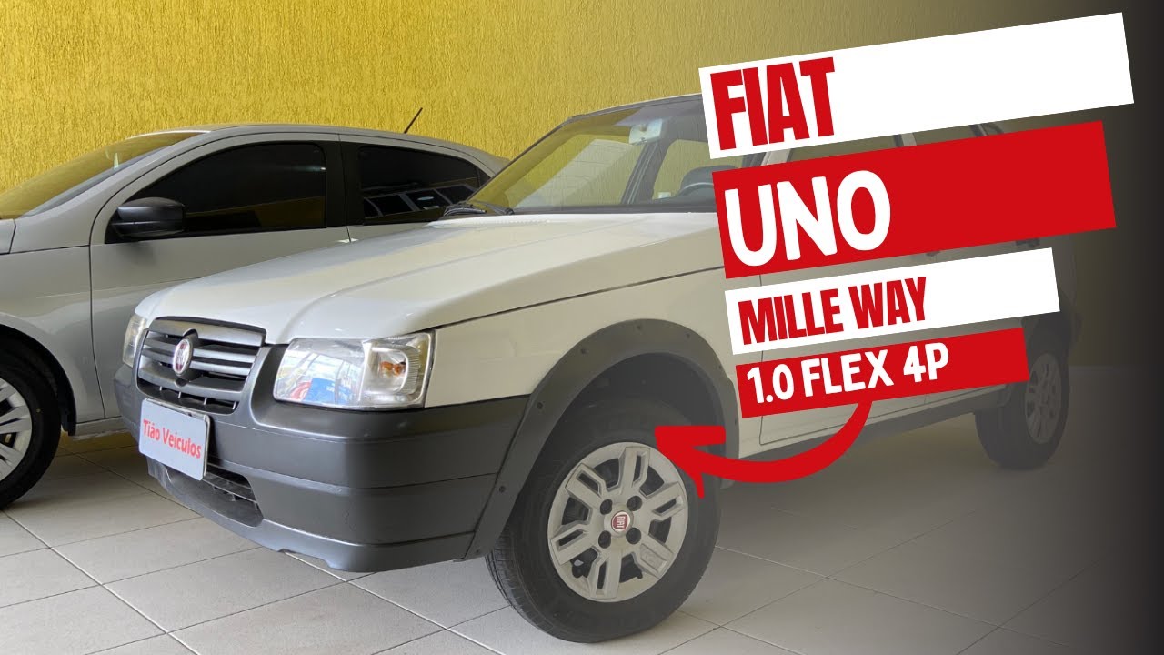 FIAT UNO MILLE WAY 2010 FLEX 1.0 4 PORTAS BRANCO - YouTube