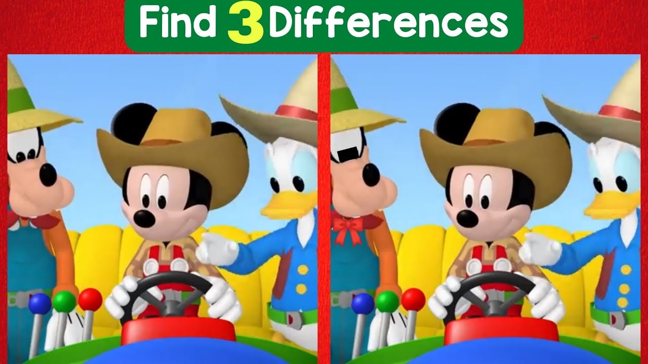Find The Difference Part 132 - Mickey Mouse and Donald - YouTube