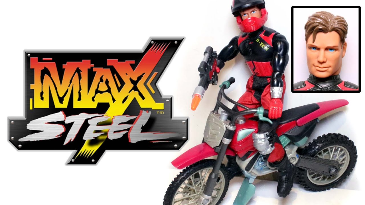 BONECO MAX STEEL SUPER MOTOCROSS - REVIEW - MATTEL - YouTube