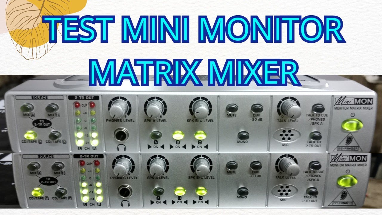 BEHRINGER mini MON 800 MONITOR METRIX MIXER - YouTube