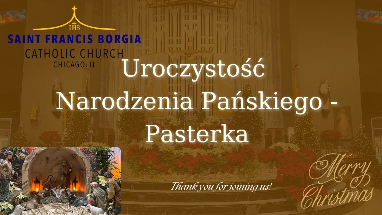 LIVE: Uroczystość Narodzenia Pańskiego - Msza w Nocy - Pasterka - 12/25 ...