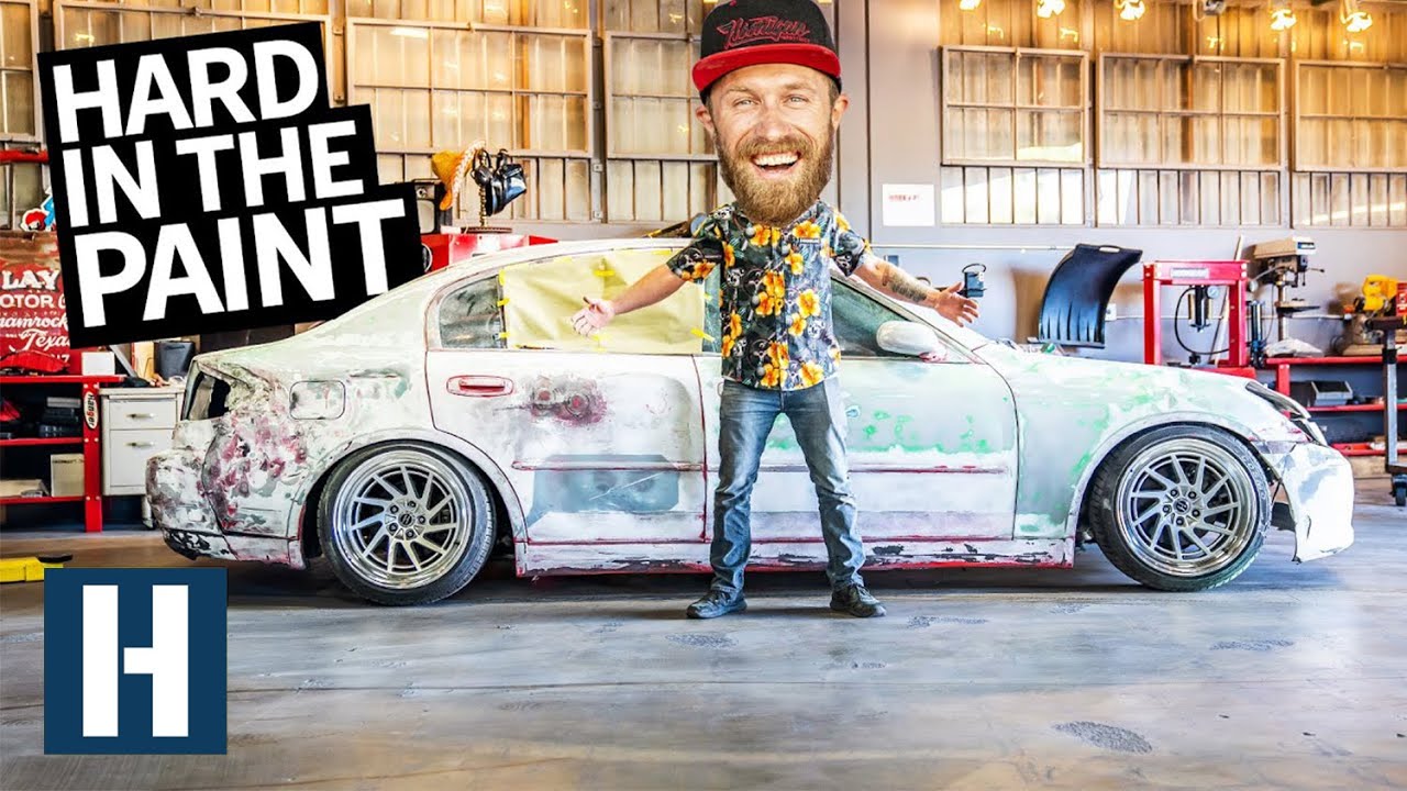 Our G35 Drift Car Gets a Homemade Hotboi Paint Job! Part 1: Prep - YouTube
