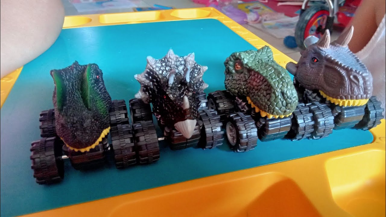 Bermain mobil dinosaurus - YouTube