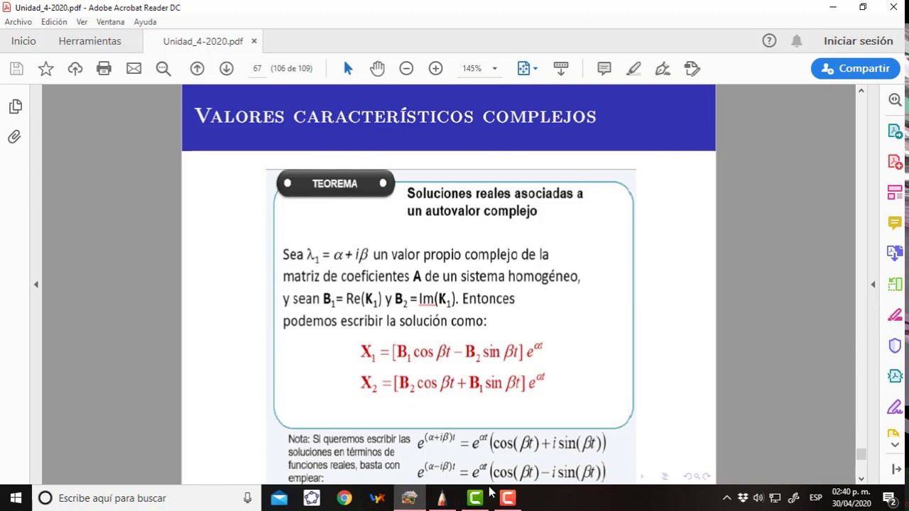 13. Ejemplo 2 valores característicos complejos conjugados - YouTube