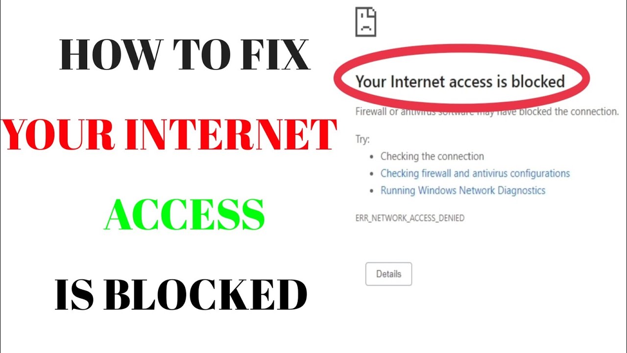 How To Fix Your Internet Access Is Blocked In Chrome Chrome में