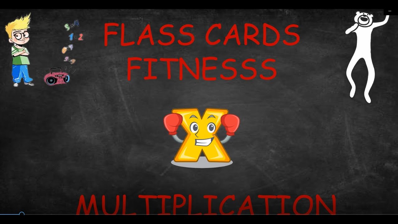 FlLASH CARDS FITNESS : MULTIPLICATION. AT HOME KIDS WORKOUT. - YouTube