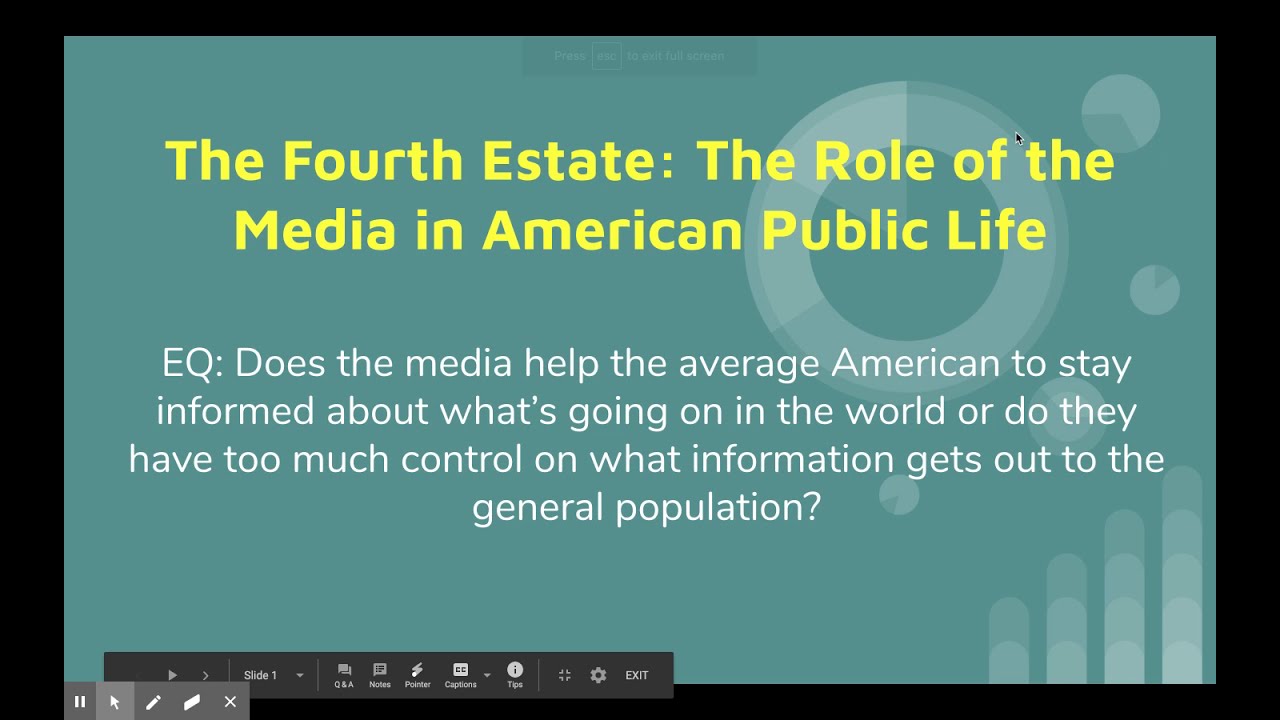 15-The Fourth Estate: The Role of the Media in American Public Life ...