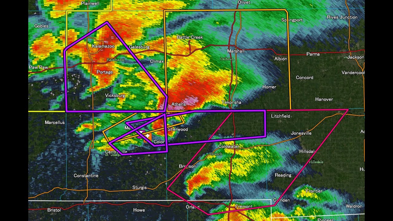 May 7 2024 Southwest Michigan Tornado Outbreak (Radar loop + tornadoes ...