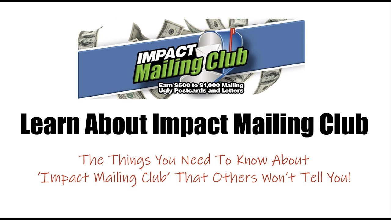 What Is Impact Mailing Club | Impact Mailing Club Explained - YouTube