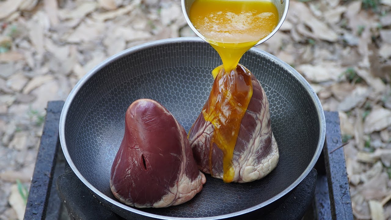 Fried Beef Heart with Glass Noodle Recipe / Kdeb Cooking - YouTube