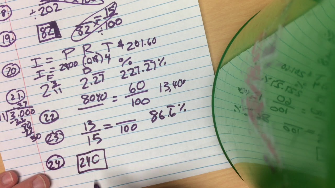 Yet another percent study guide 16 25 - YouTube