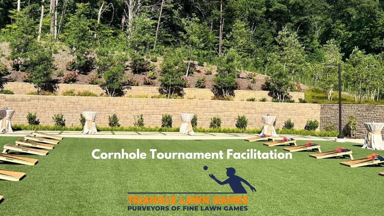 Cornhole Tournament Facilitation by Triangle Lawn Games - YouTube