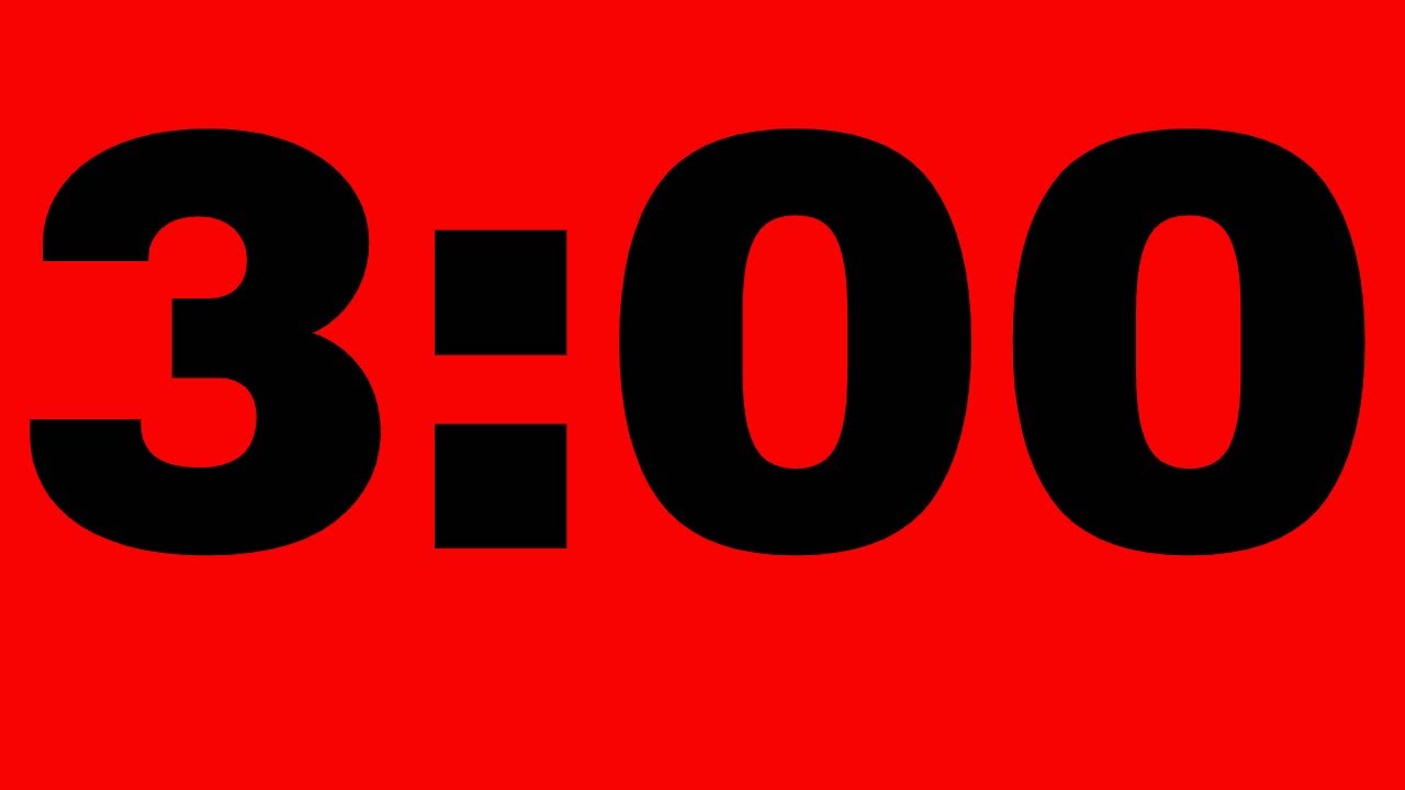 3 minute timer: (Alarm At The End) - YouTube