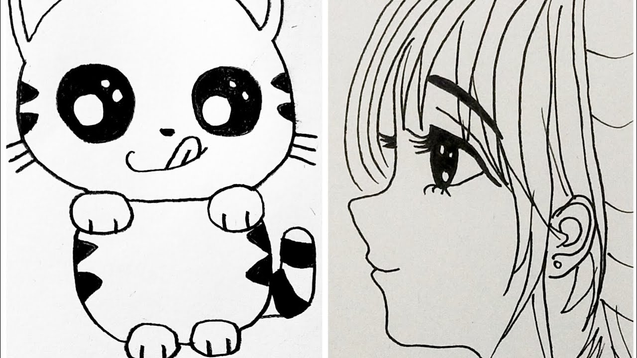 Simple Easy Drawing Tricks and tips😍 || very easy Incredible drawing ...