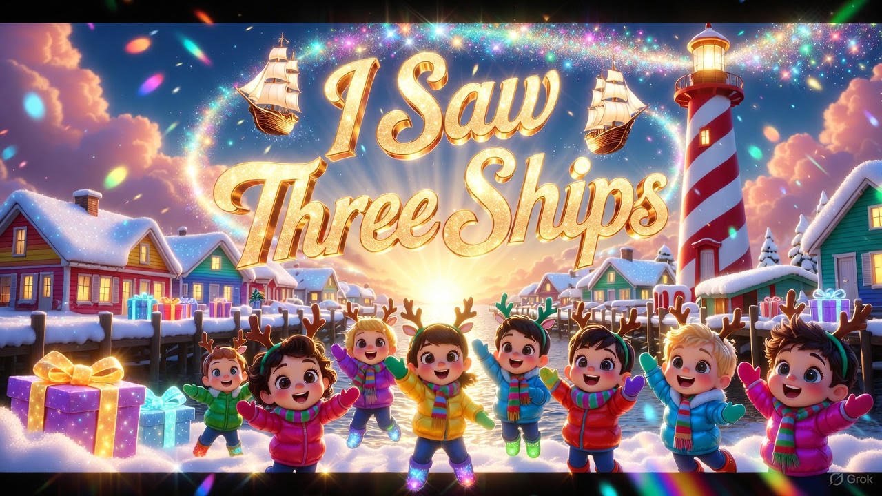 I Saw 3 Ships – Cute Kids Christmas Carol 🎄⛵ | Fun Holiday Sing Along ...