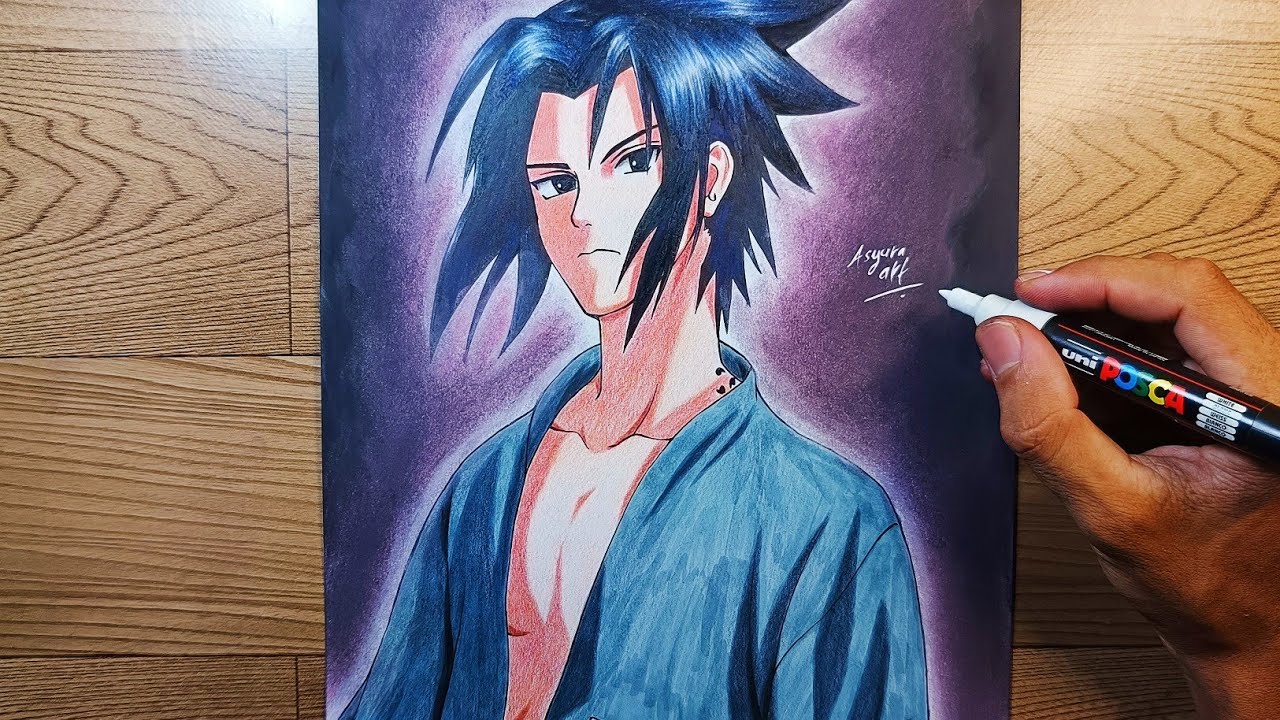 Drawing Sasuke Uchiha (STEP BY STEP) - NARUTO SHIPPUDEN - [ EASY DRAW ...