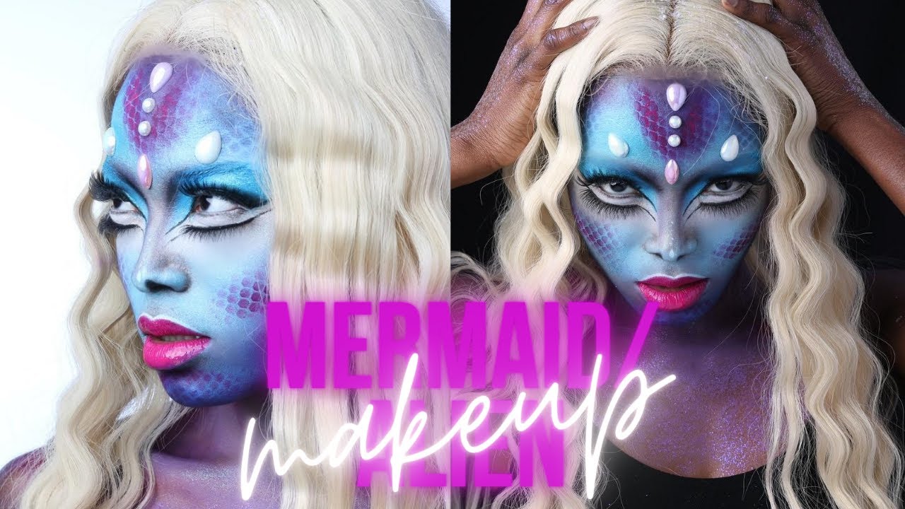 Mermaid Alien Princess Makeup Tutorial - YouTube