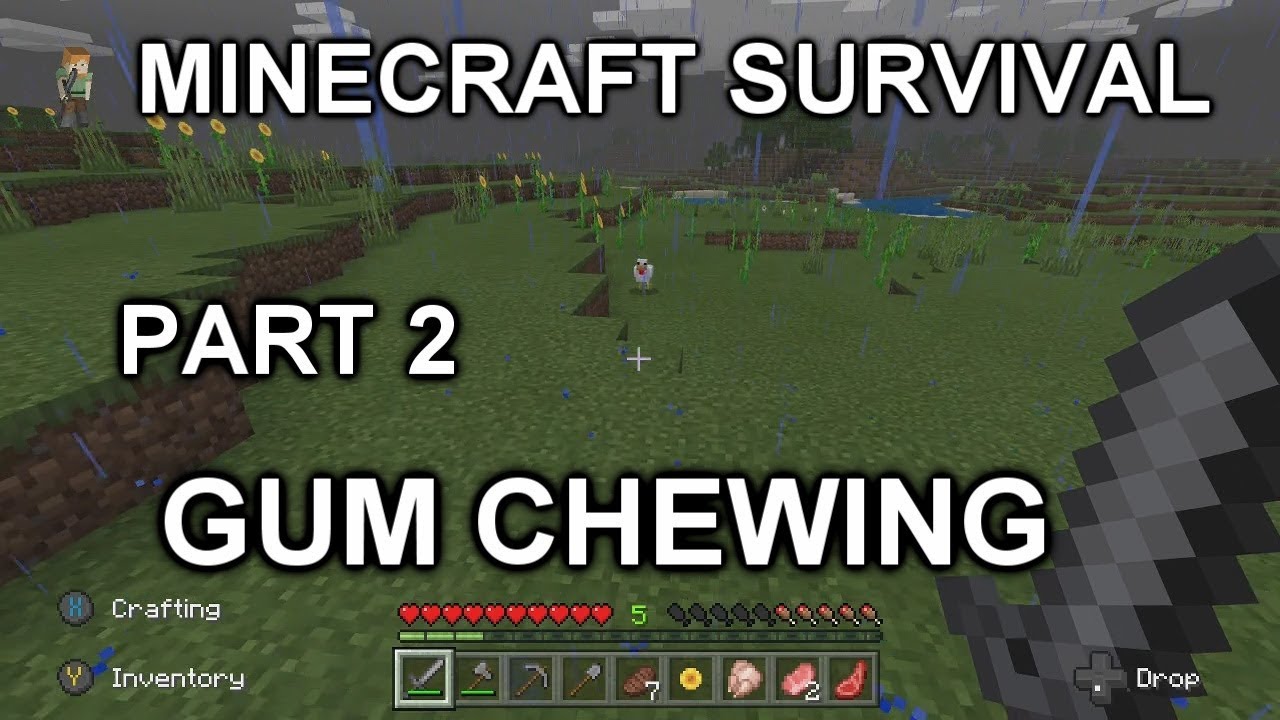 ASMR GAMING | Minecraft Survival Mode Part 2 | Gum Chewing + Controller ...