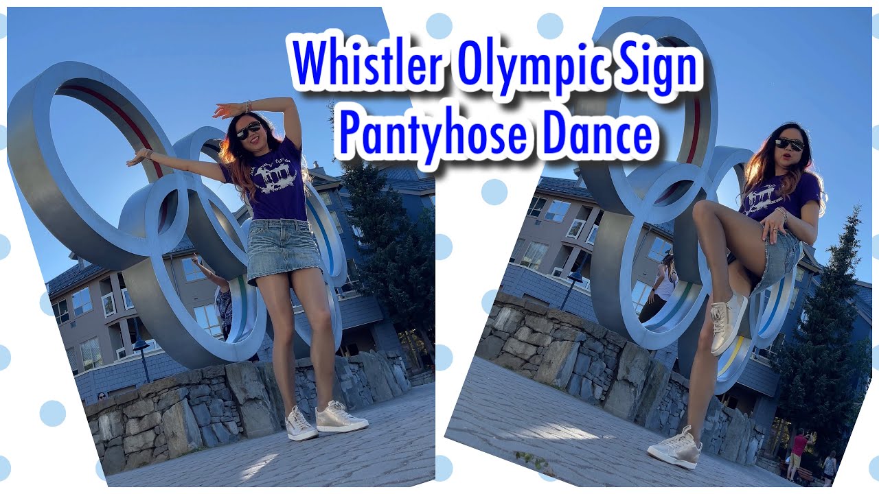 Dancing at the Olympic Plaza Whistler BC in Shine Sheer CDR Nylons ...