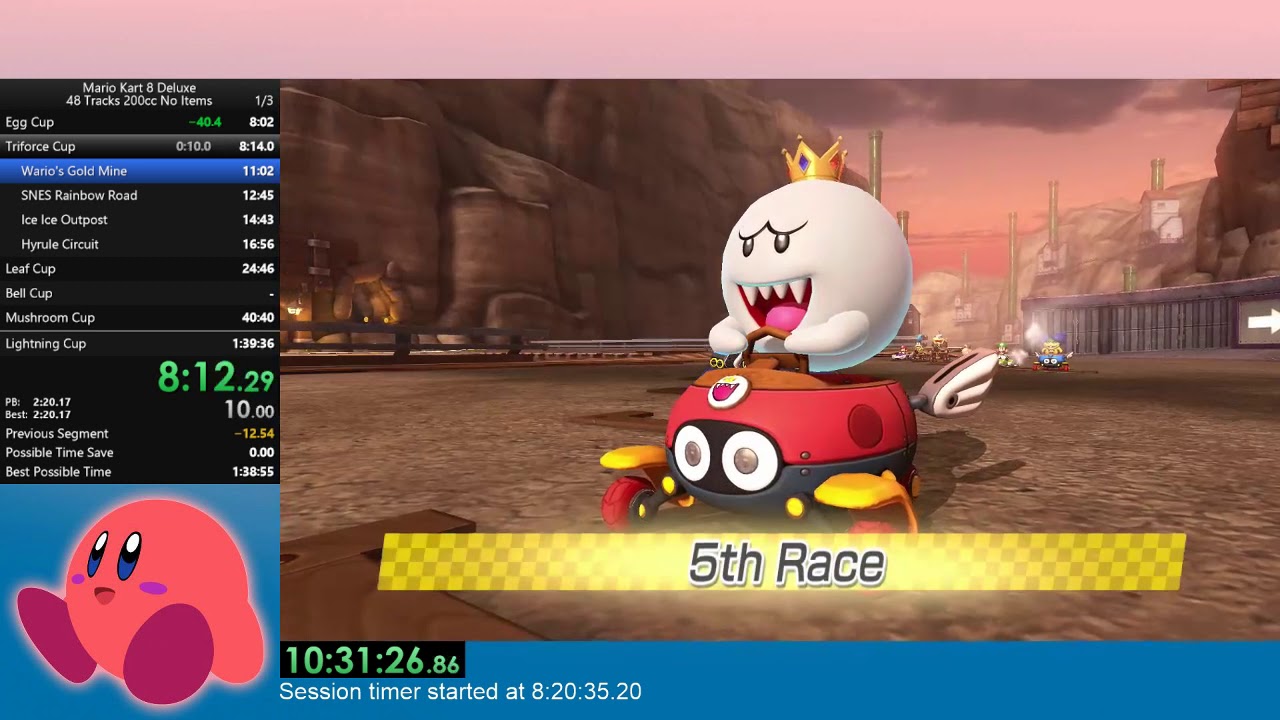 MK8 Deluxe - 48 Tracks (200cc No Items) in 1:35:58 - YouTube