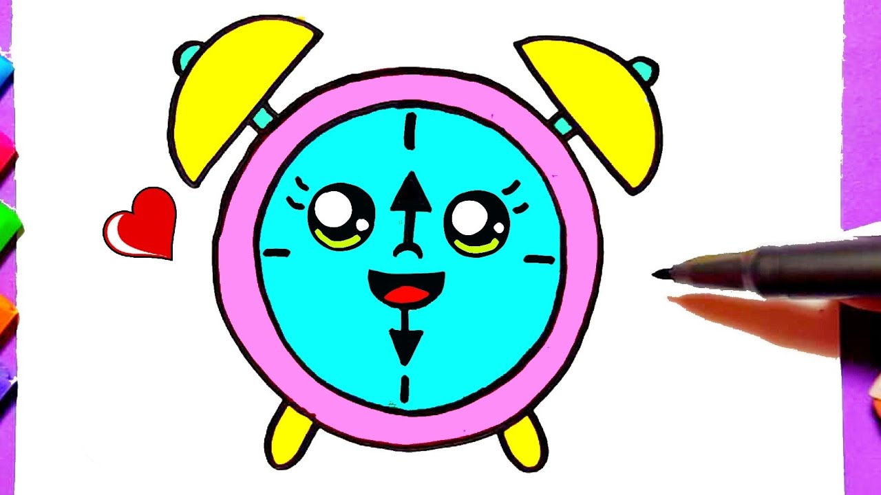 Cómo dibujar RELOJ KAWAII - Como desenhar RELÓGIO KAWAII | Paso a paso ...