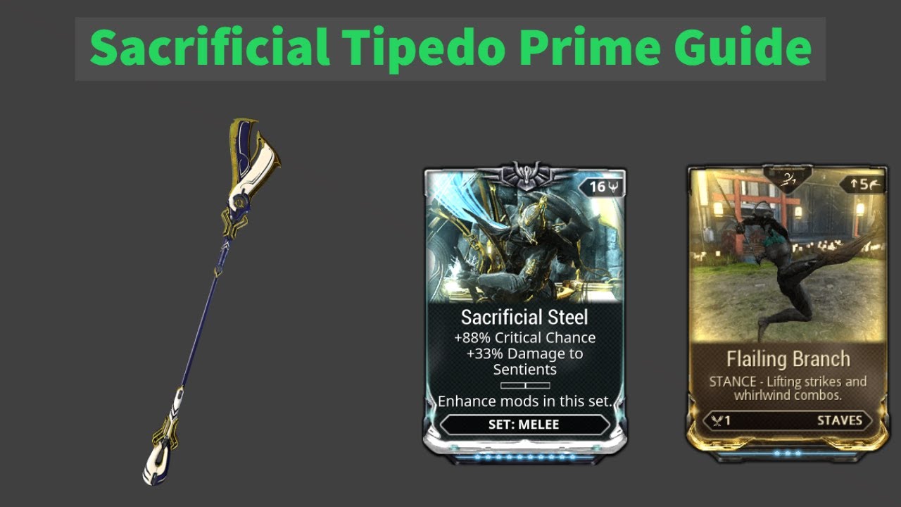 Warframe Guide: Sacrificial Tipedo Prime Build with a Riven - YouTube