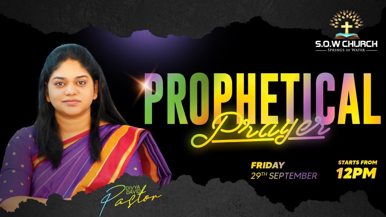 Friday Fasting Prayer Prophetical Live | Ps. Divya David | 29th Sep 23 ...