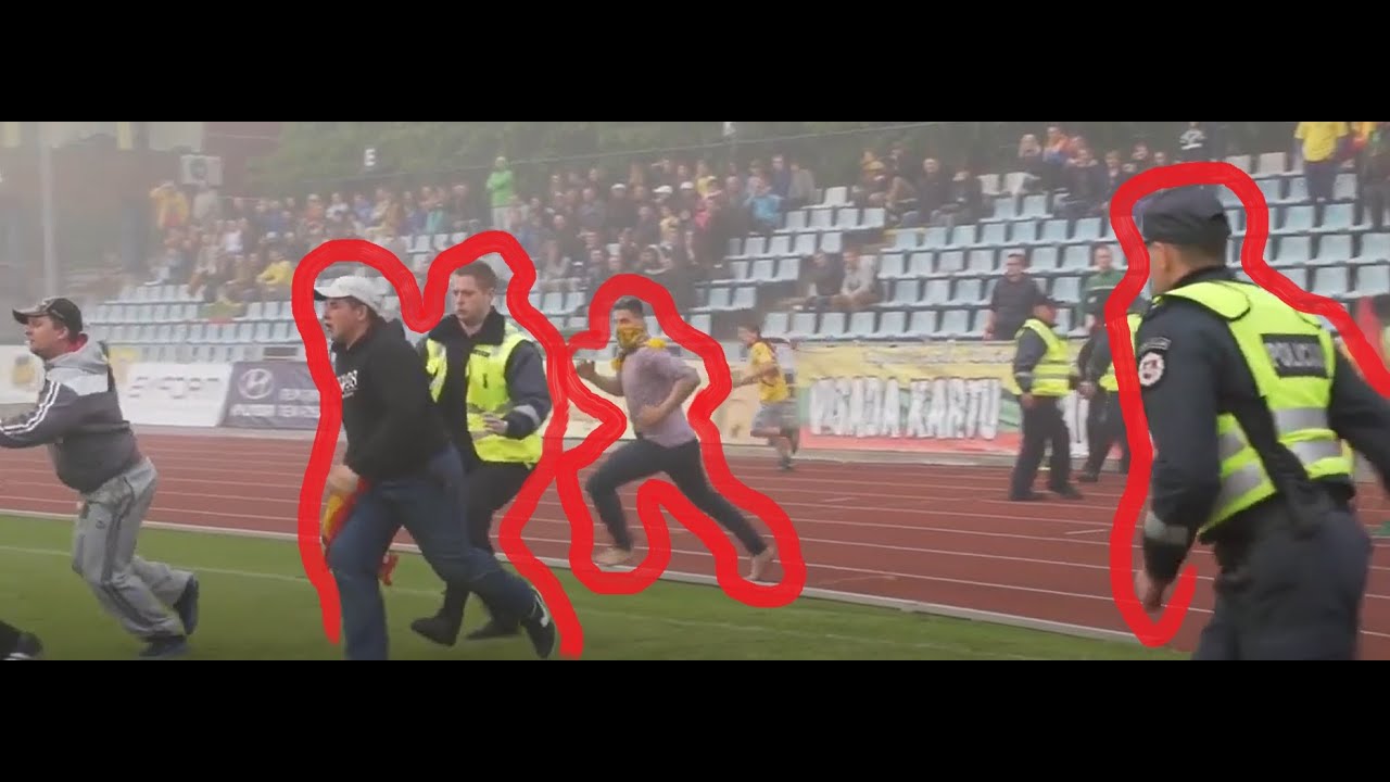 2014 pitch invasion during Baltic Cup Match Latvia - Lithuania # ...