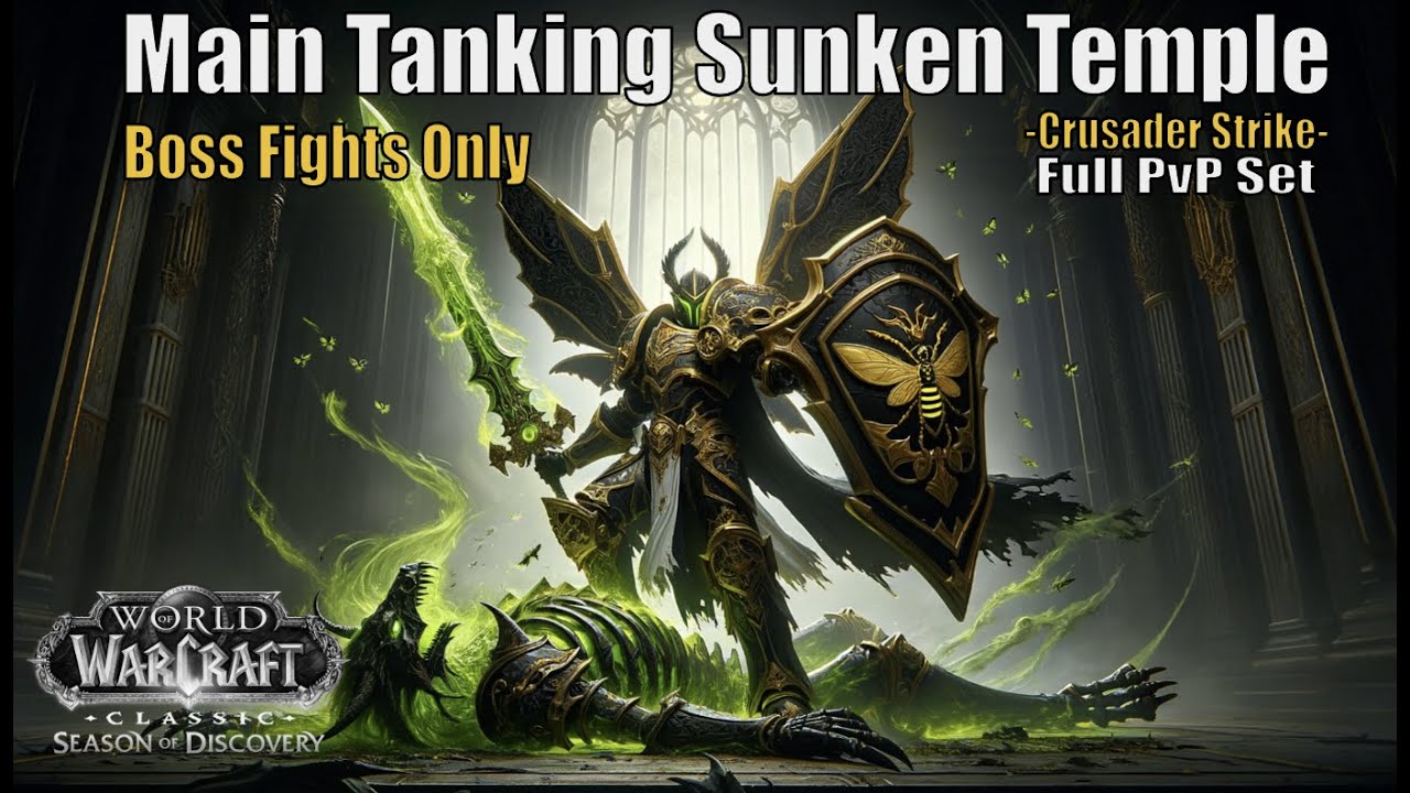 Paladin Tanking in PvP Gear | Boss Fights Only - Sunken Temple | Season ...