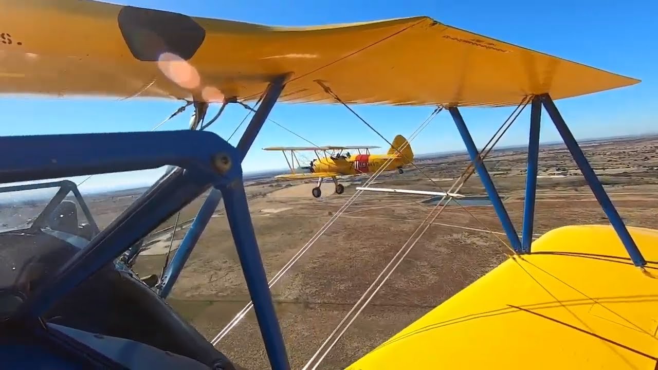 FlyWire Stearman Winter Formation - YouTube