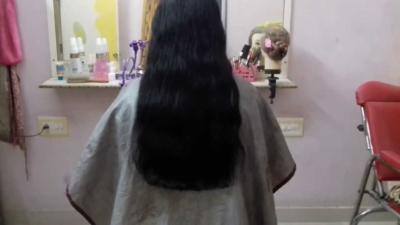 quick and easy level hair cut - YouTube