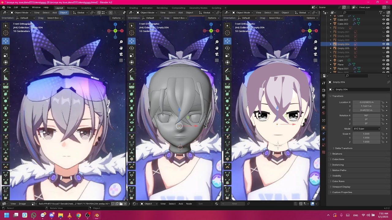 blender 3d model bronya silver wolf from honkai star rail - YouTube