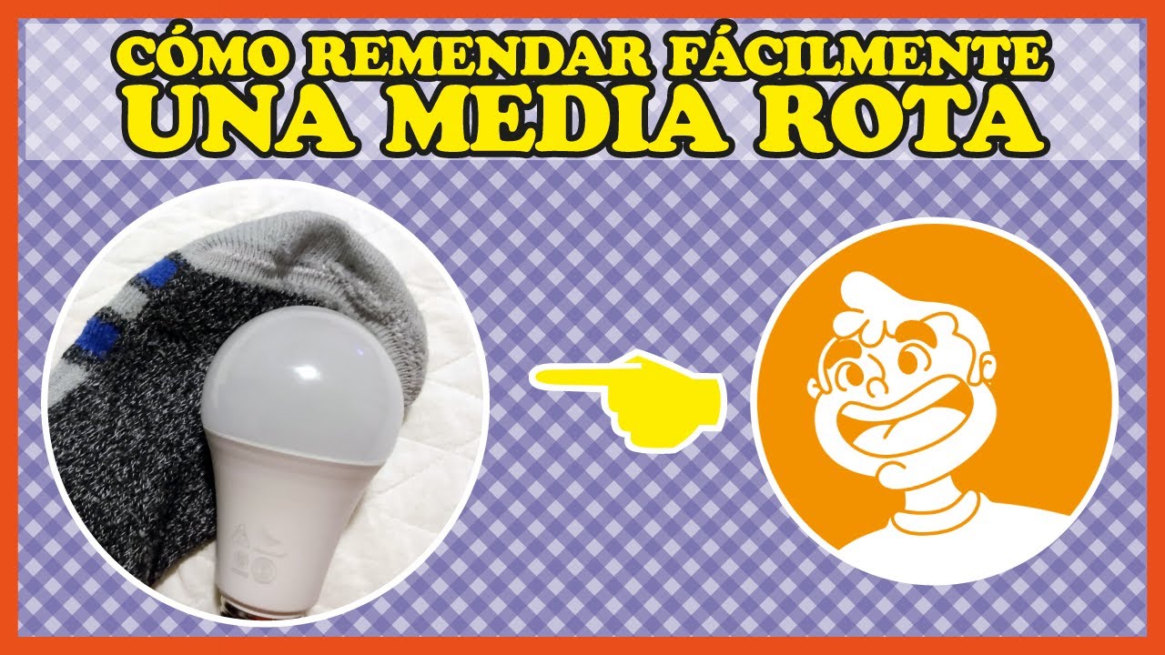 Cómo remendar una media a mano #costura - YouTube