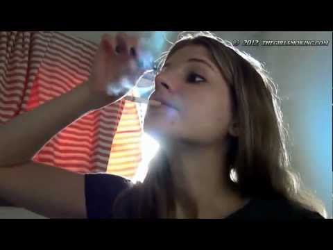 smoking putting makeup on - thegirlsmoking