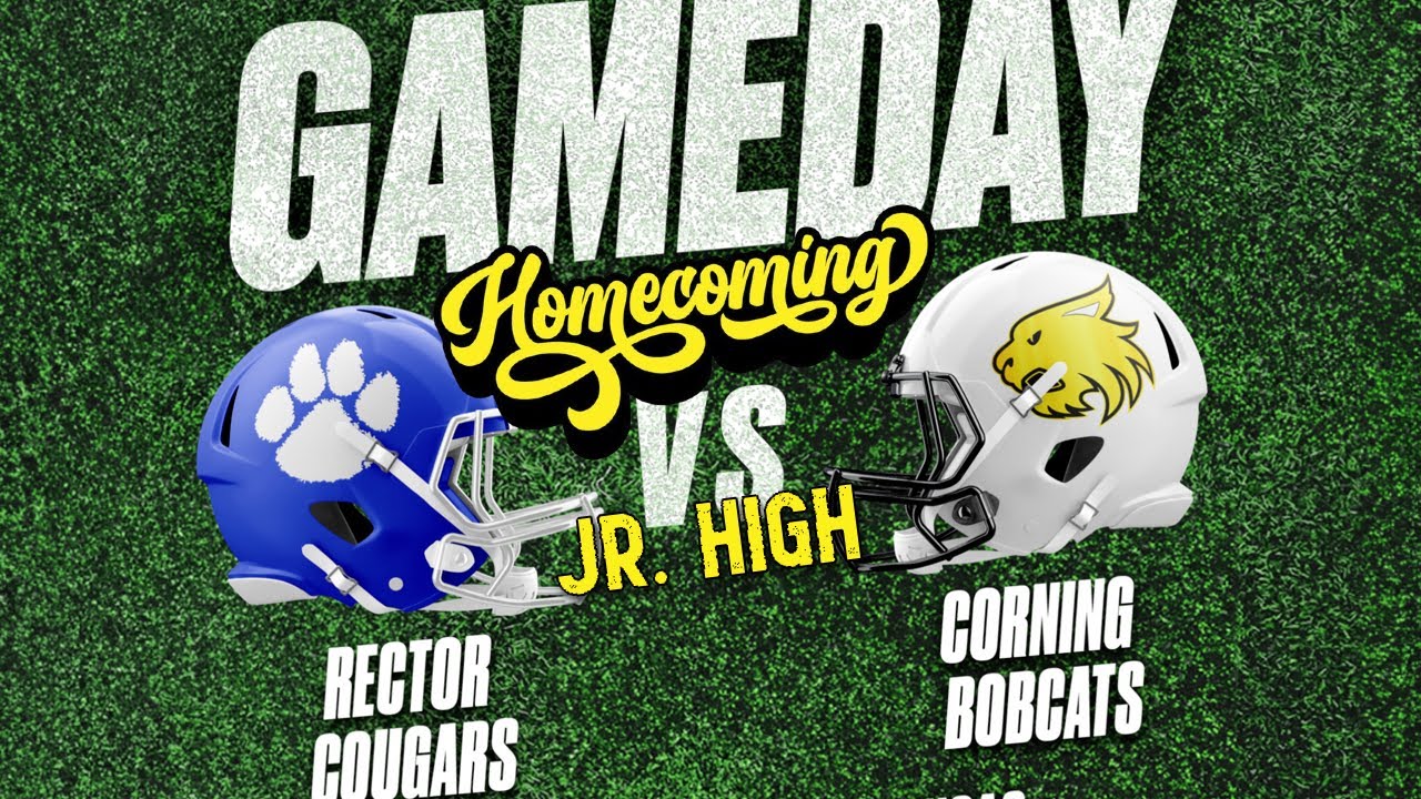 Homecoming Corning Bobcats VS Rector Cougars Football LIVE * Retro Week ...