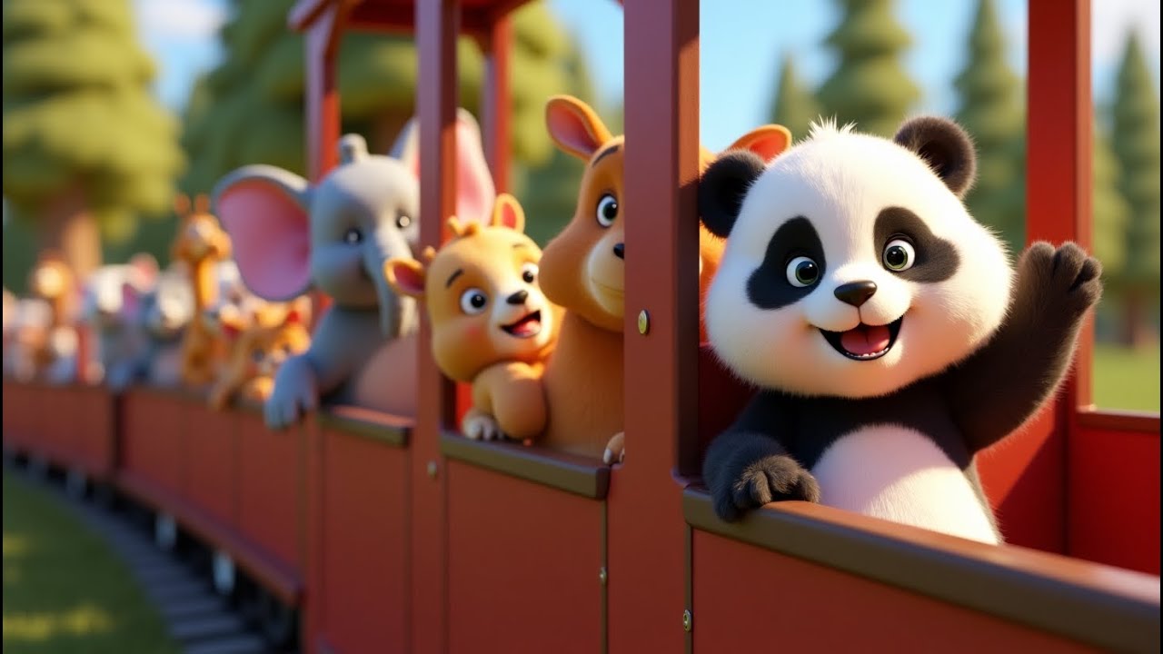 Go Go My Train Cho Cho Cho, Fun with Baby Animals | Nursery Rhyme ...