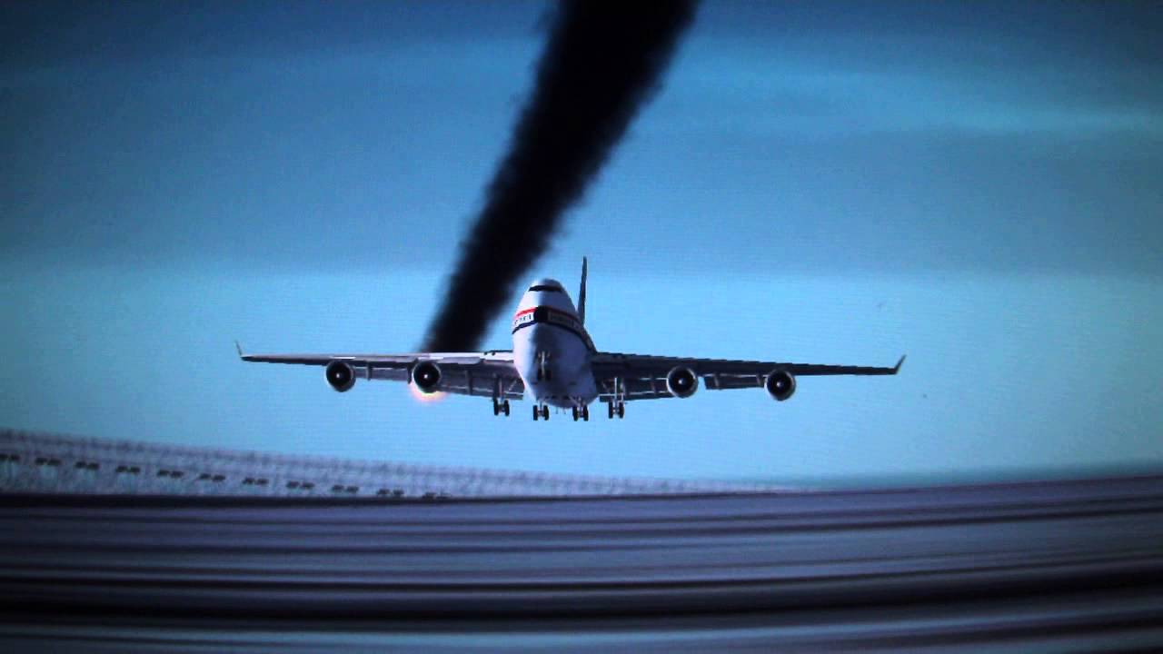 747 ENGINE FIRE LIGHTNING STRIKE EMERGENCY LANDING FS2004 - YouTube