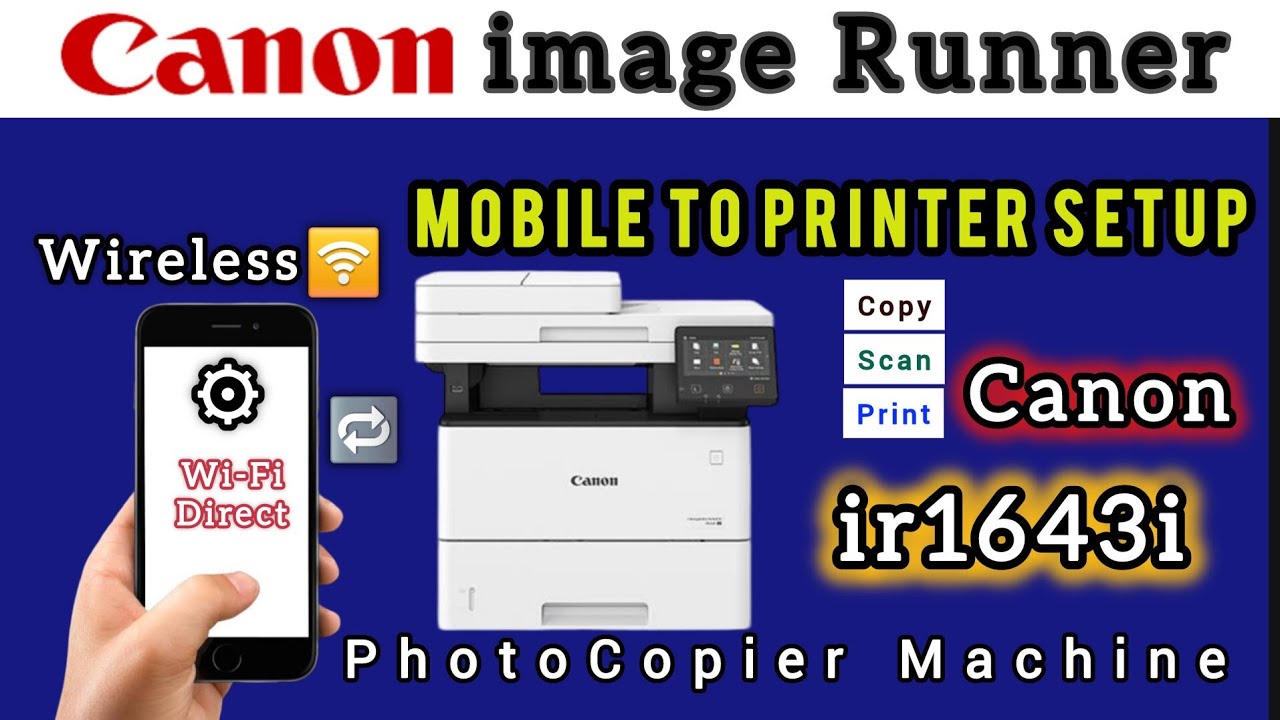 How to Set Up Mobile Printing on Canon iR1643i - YouTube