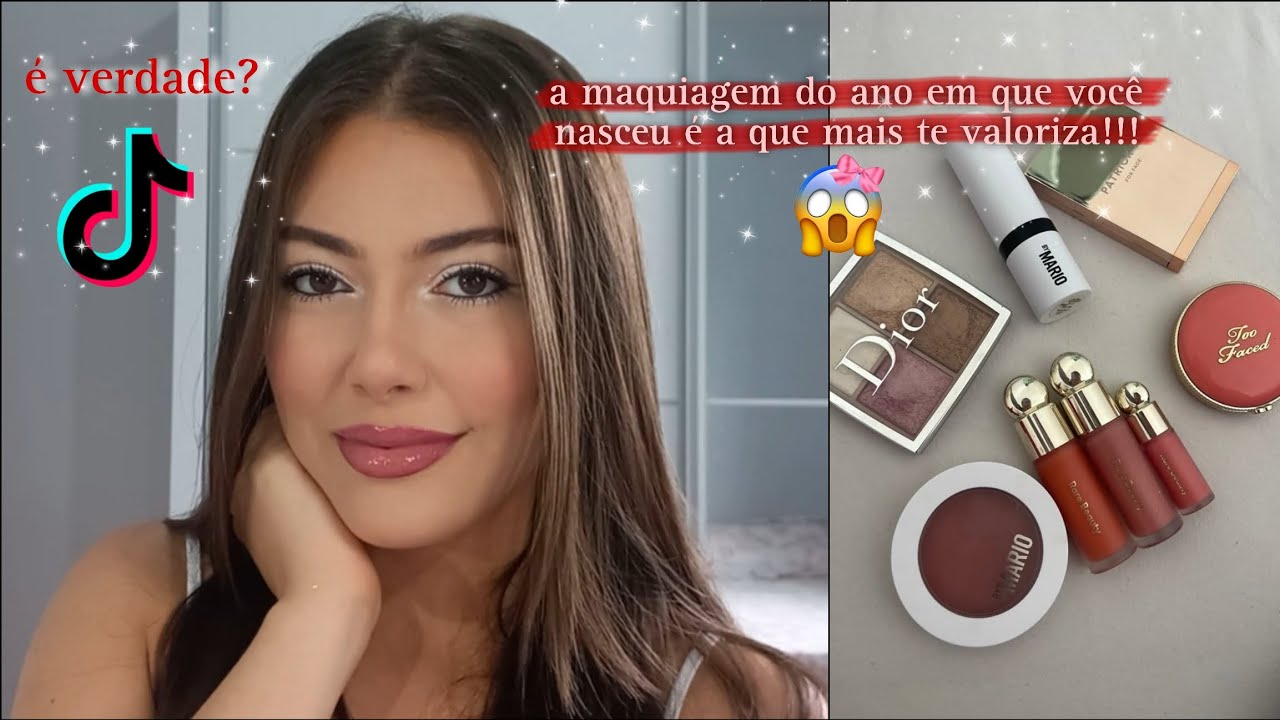 A maquiagem do ano que você nasceu vai te valorizar!! / maquiagem que viralizou no tiktok ...