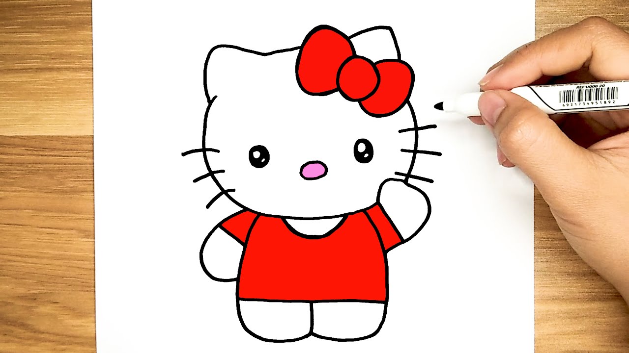 How To Draw Hello Kitty Step By Step With Pencil