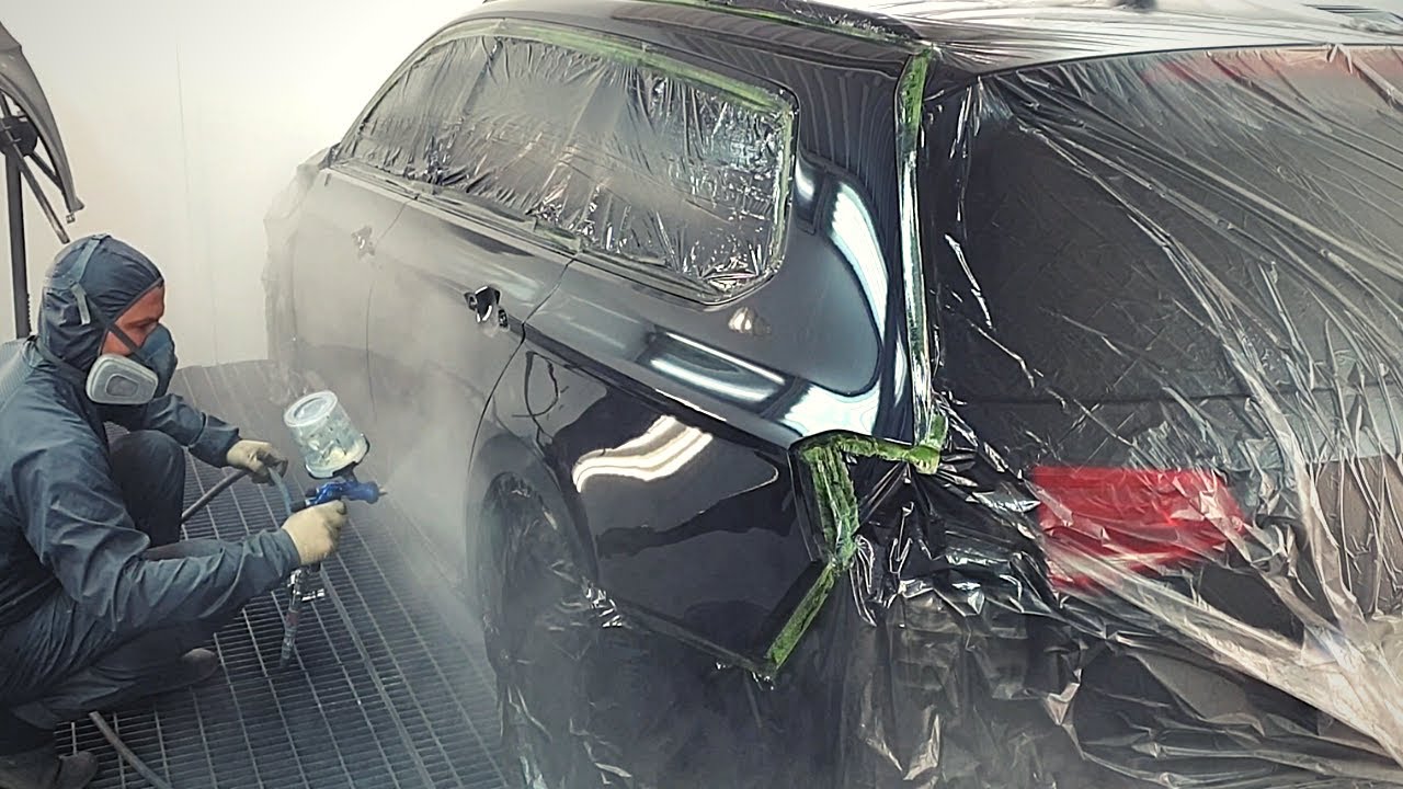 Car painting | Smashing Shine results | Water base Sata X5500 | Clear ...
