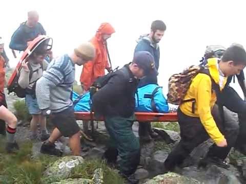 Hiker rescue on Crawford Path, near the summit of Mt Washington - YouTube