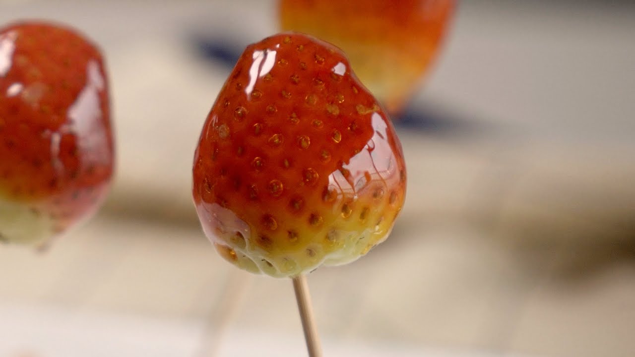 딸기 탕후루 종이컵 계량 Strawberry Tanghuru - YouTube