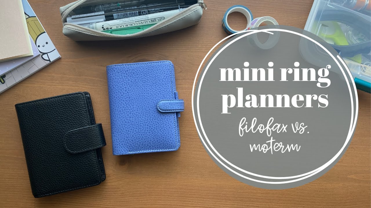 Mini Ring Planner Comparison - Filofax Finsbury vs. Moterm A8 - YouTube